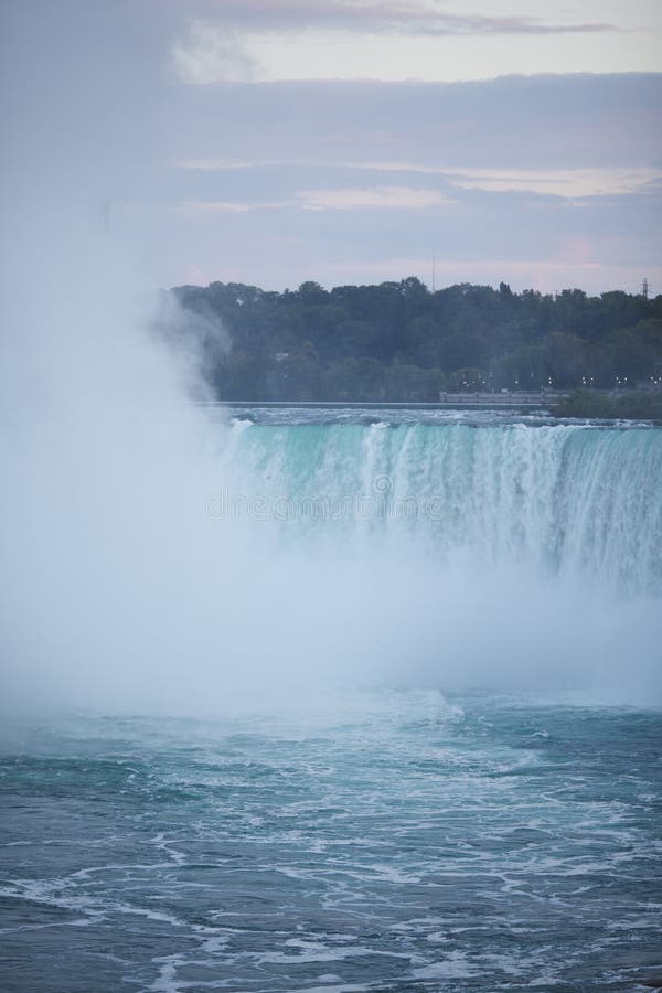 Powerful Streams of Niagara Falls Cascade Down a River. Ontario, Canada ...