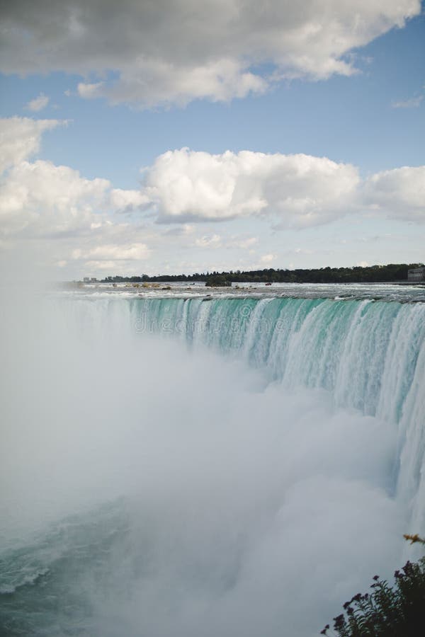 Powerful Streams of Niagara Falls Cascade Down a River. Ontario, Canada ...