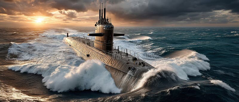 Submarine Navigating Rough Stock Illustrations – 10 Submarine ...