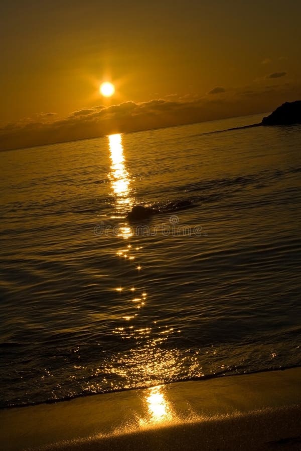 Powerful sunset vertical stock photo. Image of coast, travel - 5530308