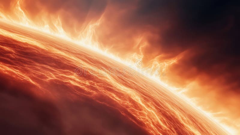 Powerful Sunspot Activity with Plasma Emission, AI Stock Image - Image ...