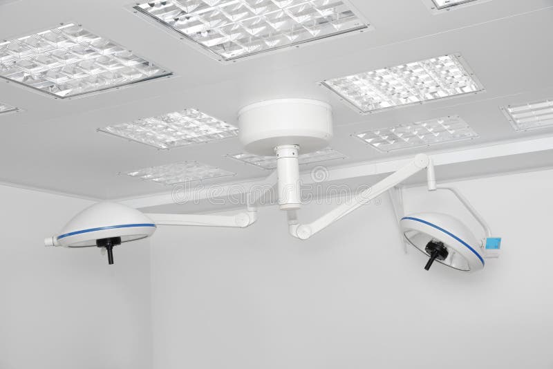 Powerful Surgical Lamps in Modern Operating Stock Image - Image of ...