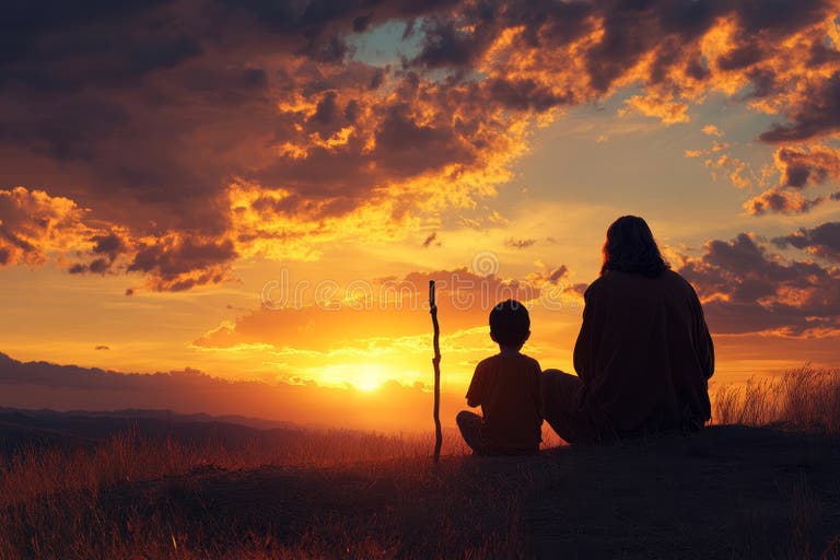 A Powerful Symbol of Devotion and Reliance on God S Will Stock Image ...