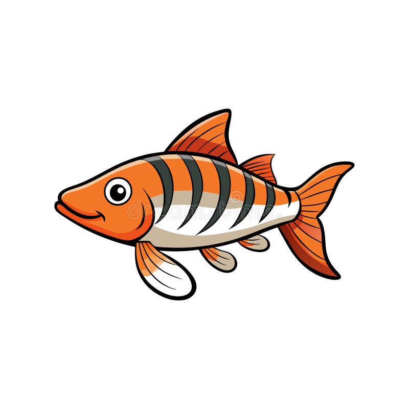 Powerful Tigerfish Illustration with Realistic Features Stock Image ...