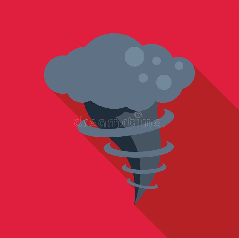 Powerful Tornado Rotating, Natural Disaster Striking Earth Icon Stock ...