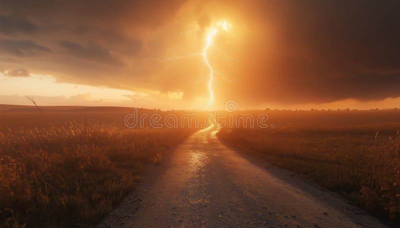 Powerful Tornado and Sheet Lightning in Dramatic Storm at Sun Creates ...