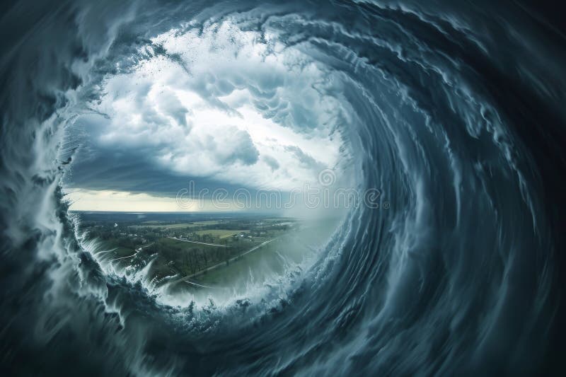 A Powerful, Towering Wave Surges through the Open Expanse of the Ocean ...
