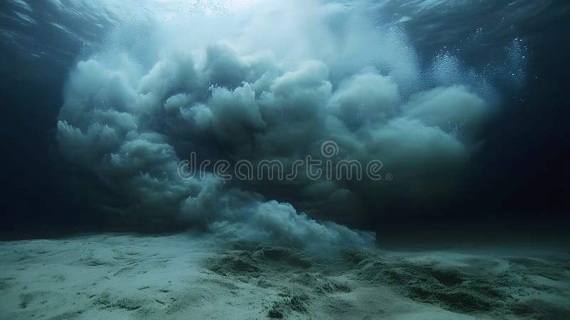 A Powerful Underwater Current Pulling Sand and Marine Life Along the ...