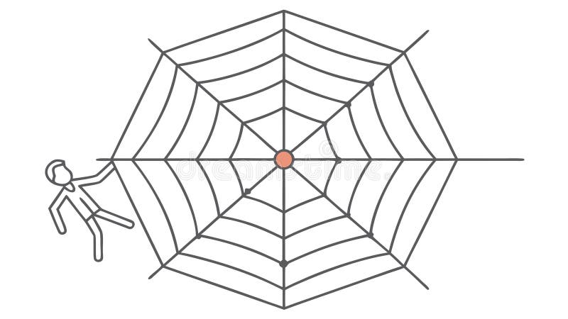 A Person Entangled in a Spider Web Symbolizing Addiction or Being ...