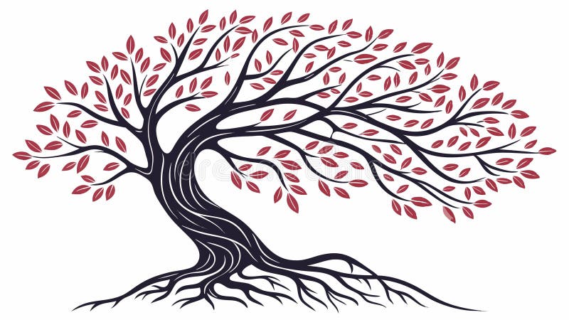Rooted Bare Tree, Strong Nature Vector Illustration, Vector Design ...