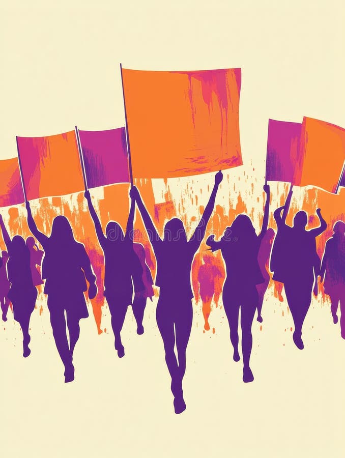 Powerful and Vibrant Political Protest with Banners Symbolizing ...