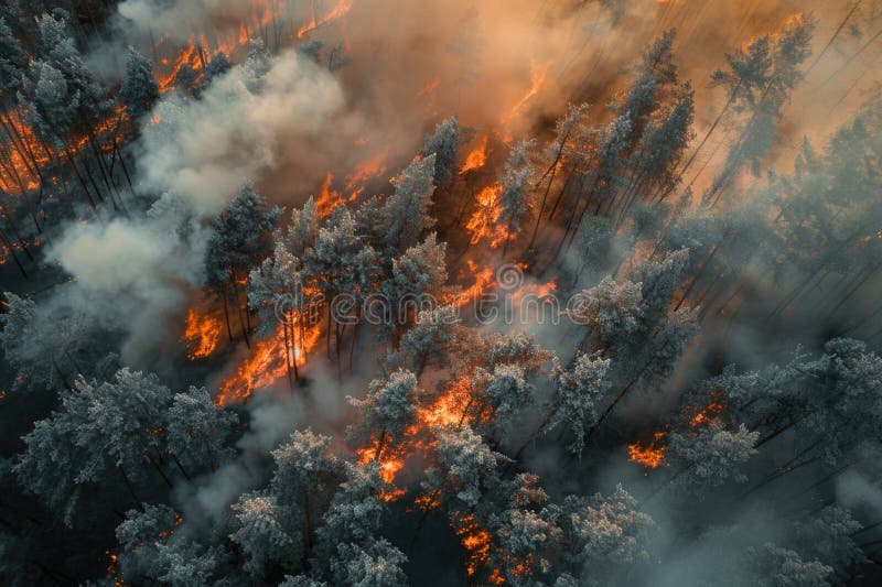 Aerial View of Forest Fire during Daytime - Climate Change and ...