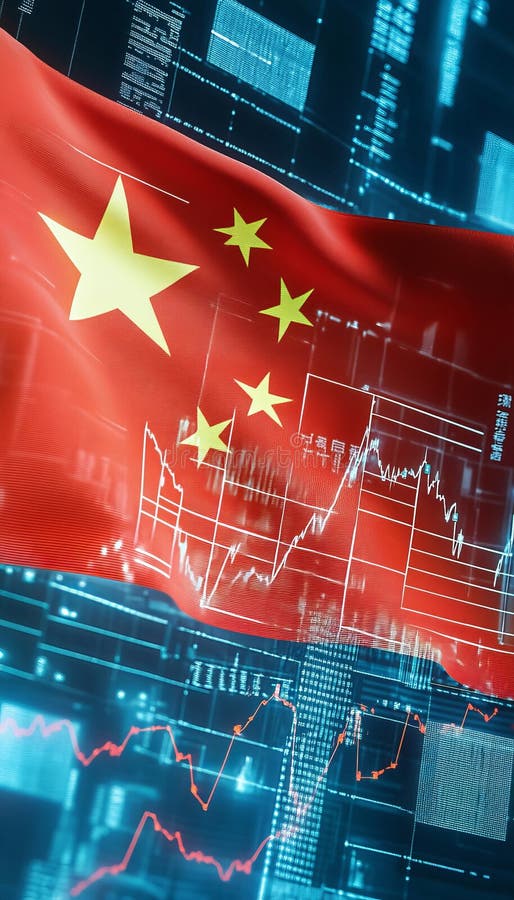 Powerful Visual of China S National Flag with Economic Growth Graph ...