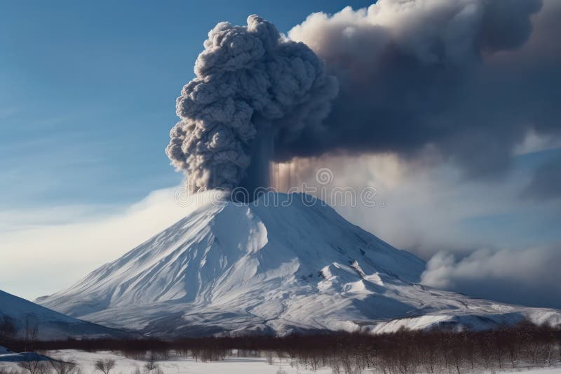 A Powerful Volcanic Eruption Occurred with the Release of Ash and Lava ...