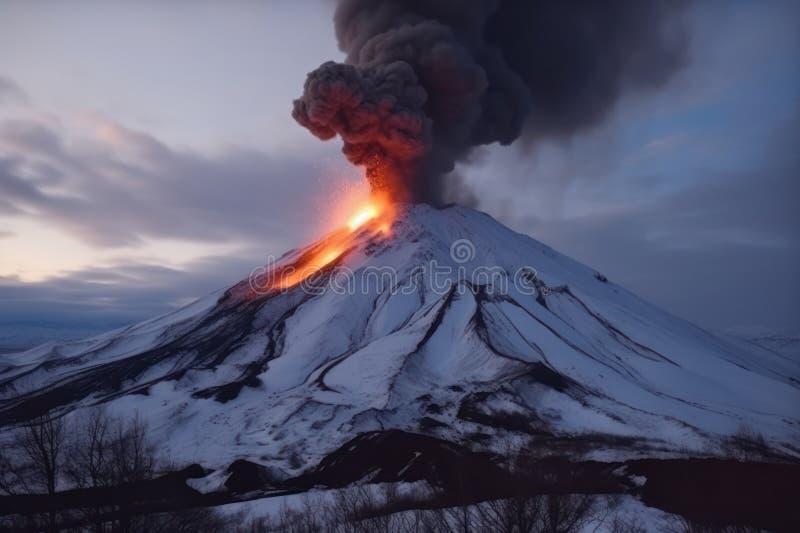 A Powerful Volcanic Eruption Occurred with the Release of Ash and Lava ...