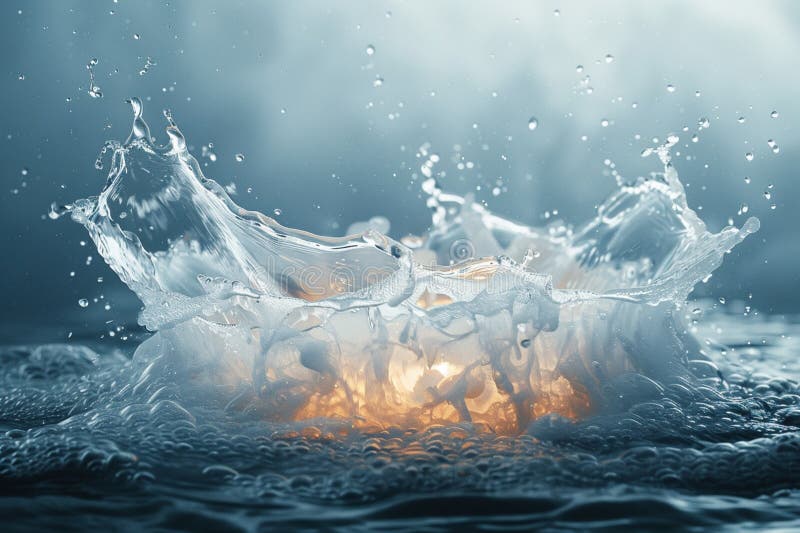 Powerful Water Explosion Frozen in Time, Creating Captivating Visual ...