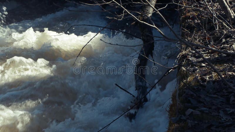 Powerful Water Flow at the Reservoir Discharge Stock Video - Video of ...