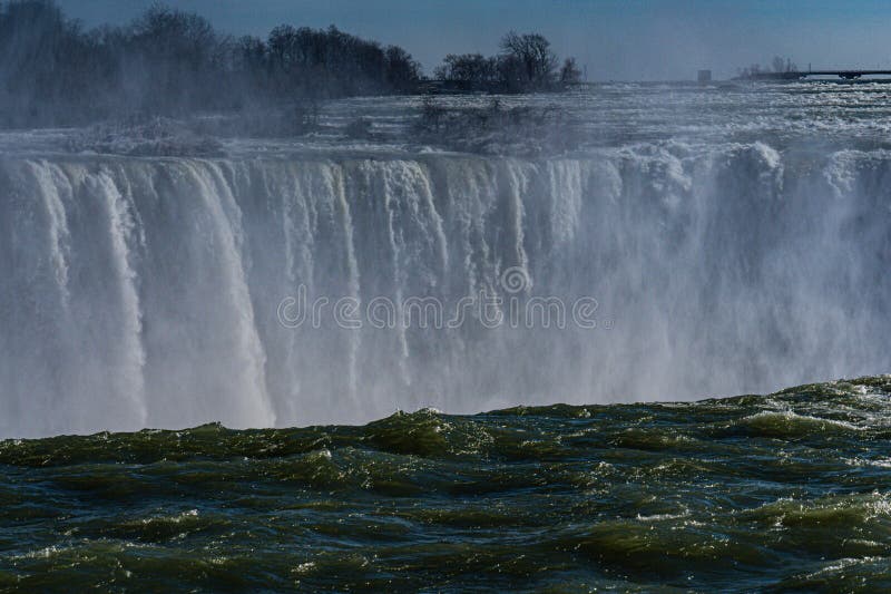 Powerful Water Flow of a Waterfall Stock Image - Image of scenic ...