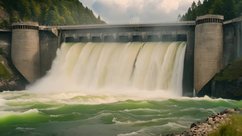 A Powerful Waterfall with Copious Water Rushing Down from a Height ...