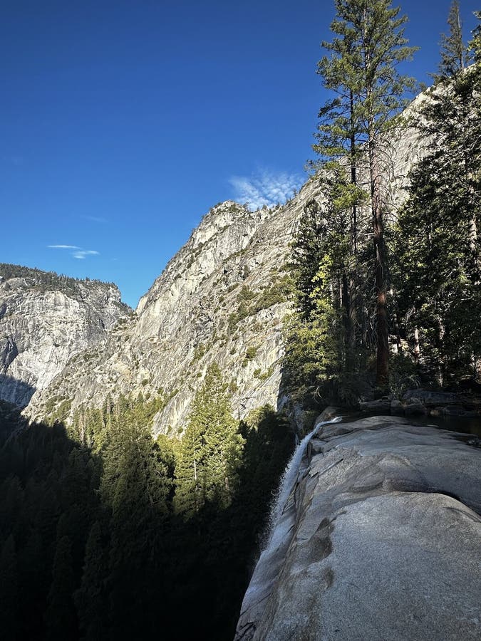 Granite Ridge with Waterfall Dropoff (Yosemite National Park ...