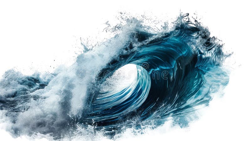 A Powerful Wave Crashes Forward in Mesmerizing Dark Shades, Creating a ...