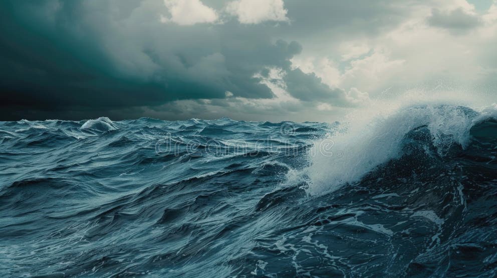 A Powerful Wave in the Middle of the Ocean. Perfect for Ocean-themed ...