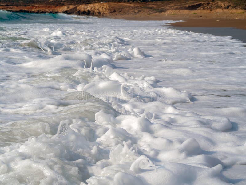 Waves crushing, beach stock photo. Image of mediterranean - 160620022