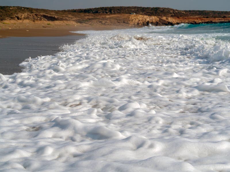 Waves crushing, beach stock photo. Image of rock, outdoor - 160653824