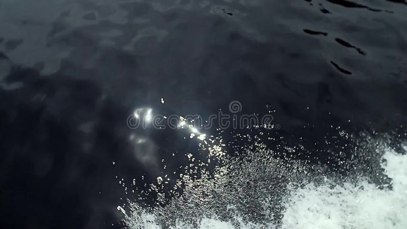 Powerful Waves Pulled Out from Fast Moving Boat Stock Video - Video of ...