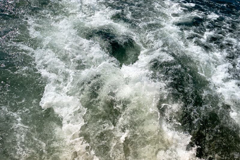Powerful Waves Shot from a Fast Moving Boat Stock Photo - Image of ...