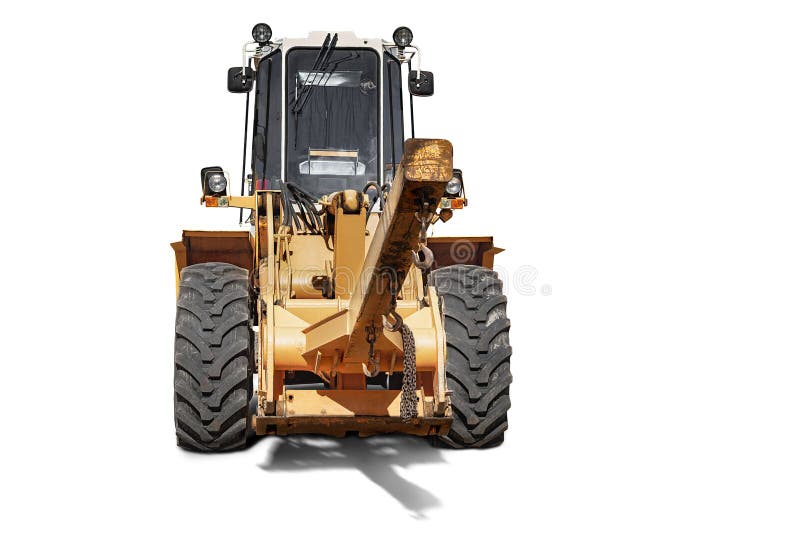 Powerful Wheeled Front Loader for Transportation of Bulky Goods on a ...