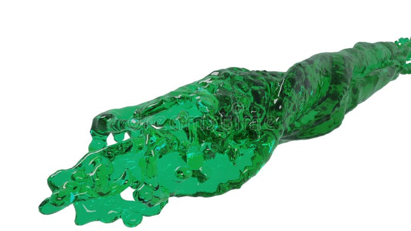 Powerful Whirling Green Liquid Flow. Clear Liquid Stock Video - Video ...