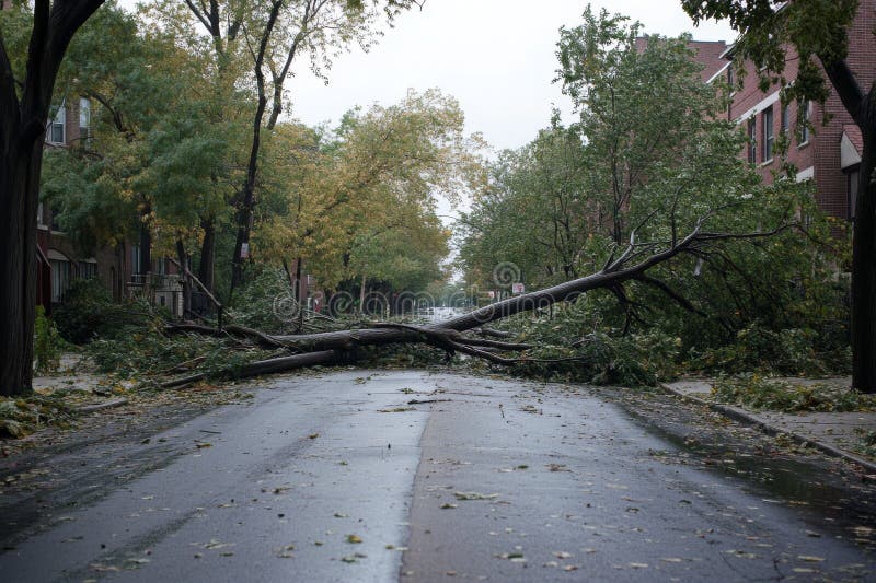 Powerful Winds from the Storm Brought Down Large Trees, and Their ...