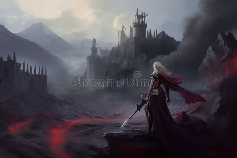 AI-Generated Fantasy Art Illustration of a Powerful Witch Embracing Her ...