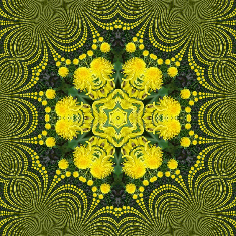 Powerful Yellow Flower Abstract Background Stock Illustration ...