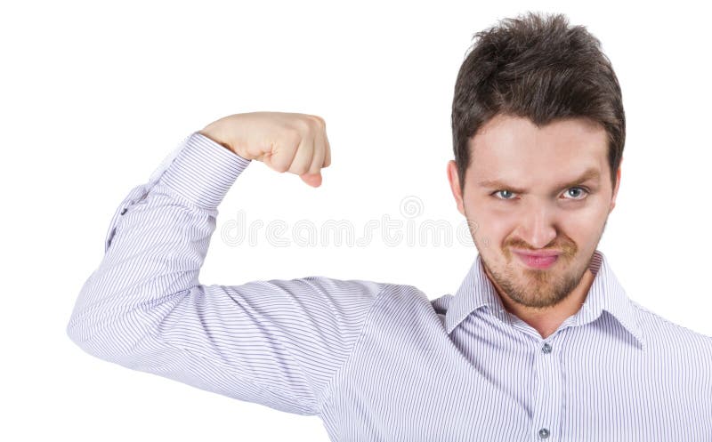 Powerful Young Business Man Stock Photo - Image of blue, energy: 20524504