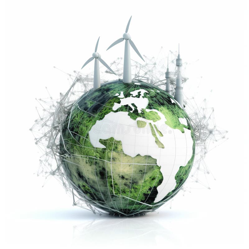 Powering The Future Embrace The Sustainable Energy Concept Generative Ai Stock Illustration