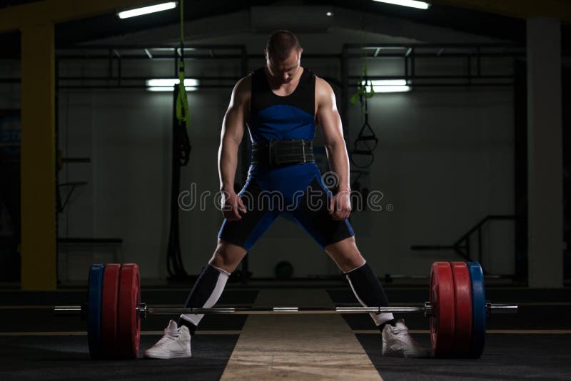 Powerlifter Man Deadlift Competition Stock Photo - Image of hold ...