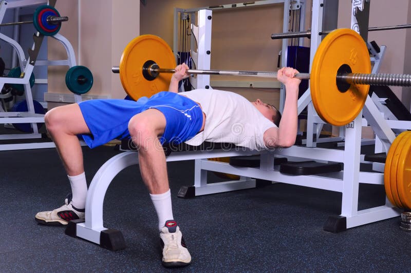 Powerlifting stock photo. Image of lift, dumbbell, chest - 13544310