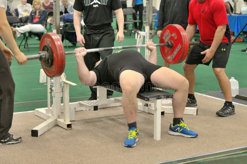 Powerlifting Event - Bench Press Lift Editorial Stock Image - Image of ...