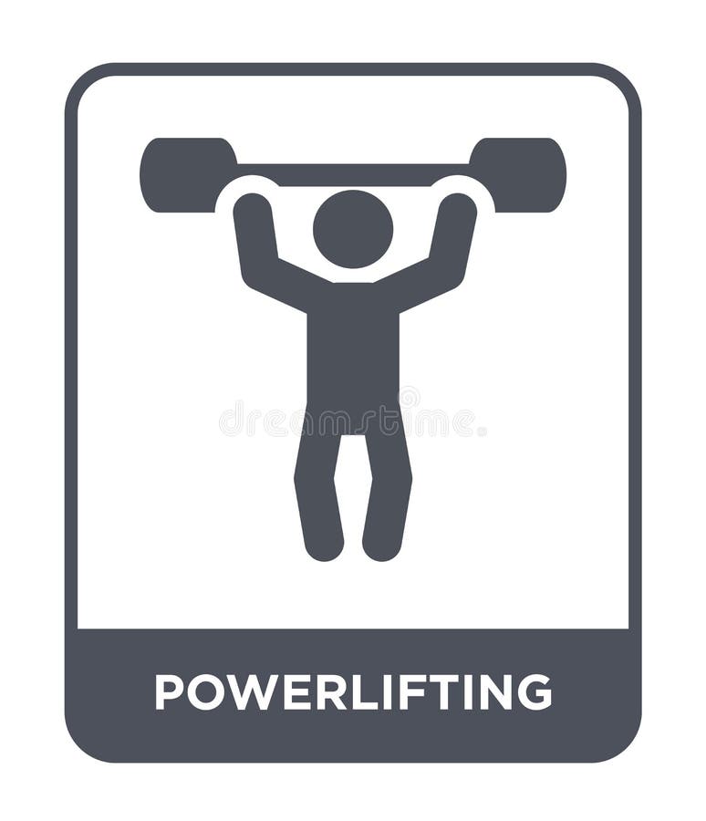 Powerlifting Icon. Trendy Flat Vector Powerlifting Icon on White Stock ...