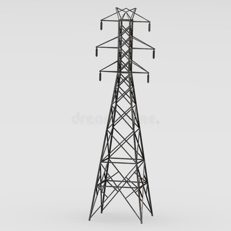 Powerline stock illustration. Illustration of transformator - 10808942