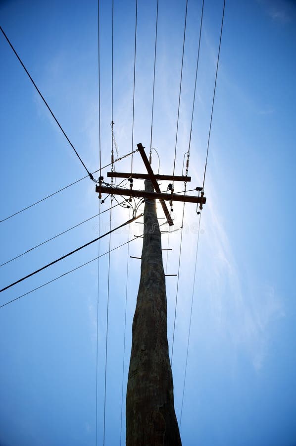 Powerline Behind Tall Dried Grass Stock Photo - Image of dried, grass ...