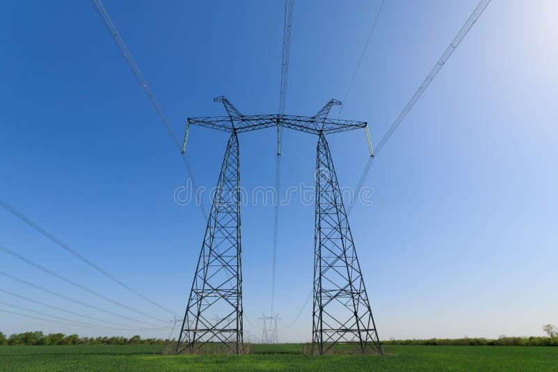 Powerline abstract photo stock photo. Image of environment - 130161690