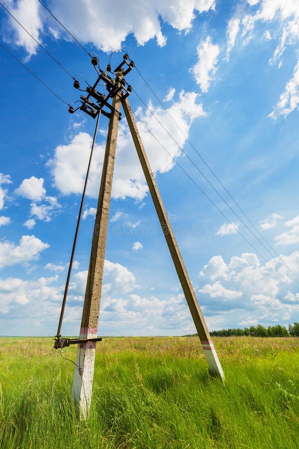Powerline and cloudy sky stock image. Image of energy - 31570959