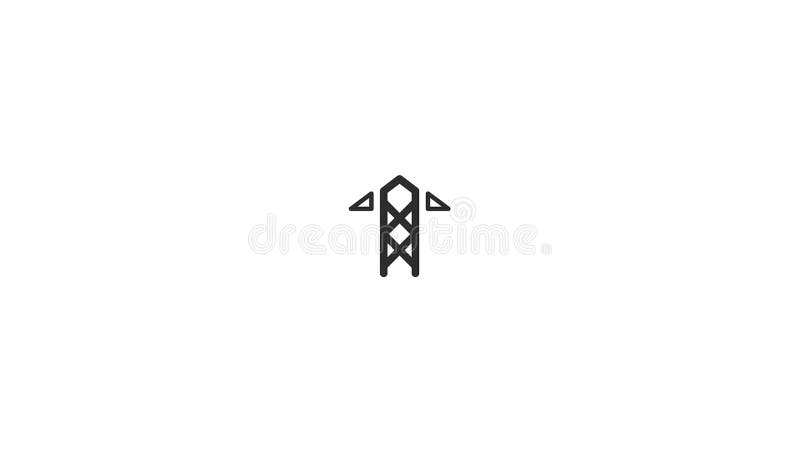 Powerline Icon Animation for Video Motion Graphics Stock Footage ...