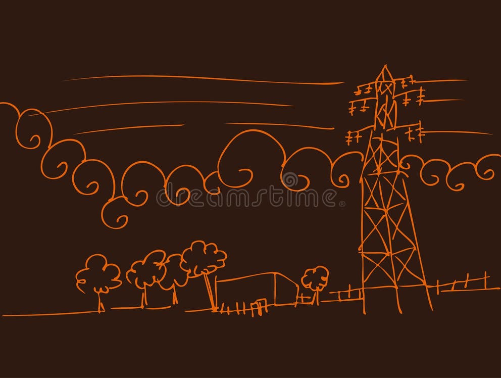 Powerline Landscape Stock Illustrations – 94 Powerline Landscape Stock ...