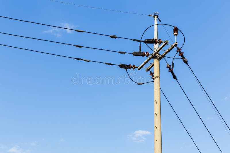 Powerline stock photo. Image of electrical, outdoor, pillar - 35168672