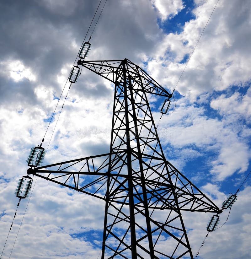 Powerline tower stock photo. Image of line, powercable - 2094844