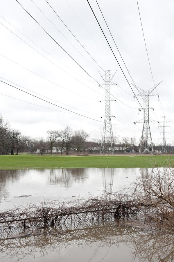 Powerlines Span Flood Stock Photos - Free & Royalty-Free Stock Photos ...